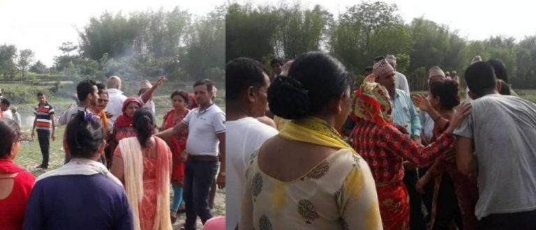 बुबाको शव जलिनसक्दै घाटमा नै अंशको विषयमा दाजुभाईबिच कुटाकुट « people Nepal